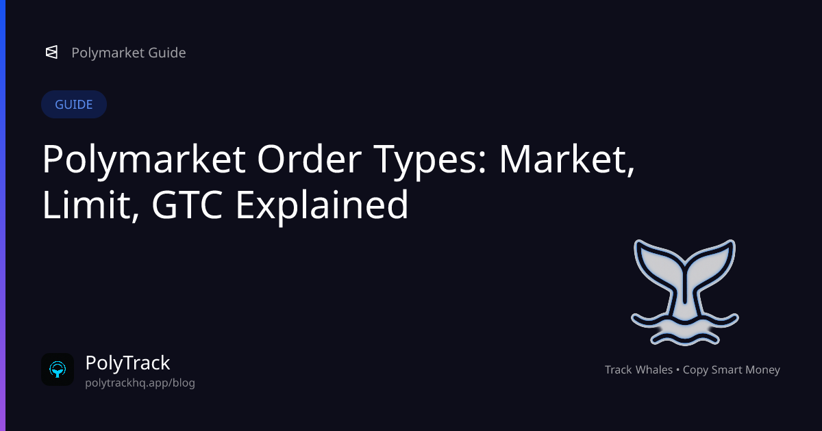 Polymarket Order Types 2026 | Market vs Limit Orders | PolyTrack